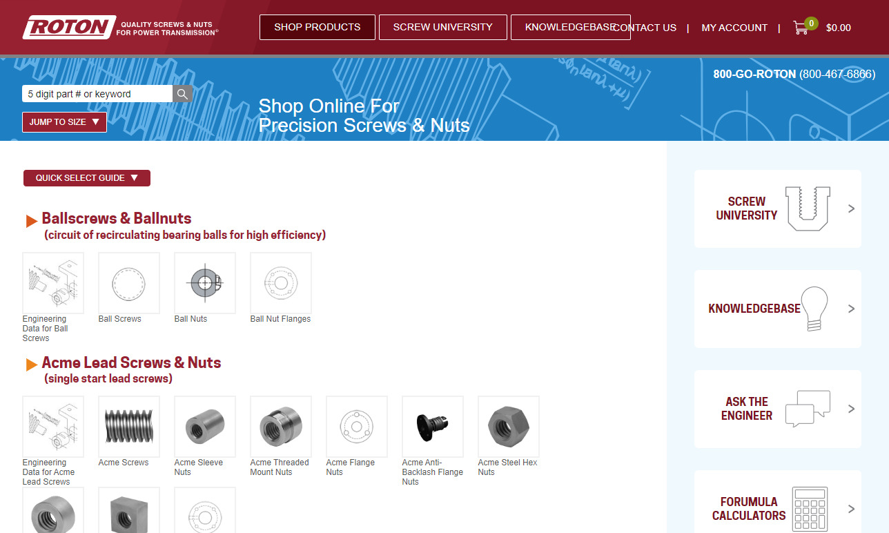 Roton Products, Inc. | Ball Screw