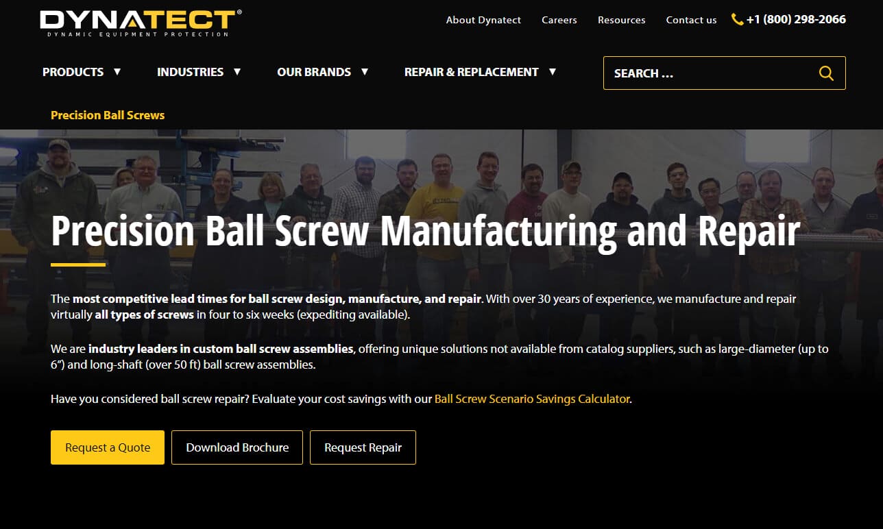 Dynatect Manufacturing, Inc. | Ball Screw